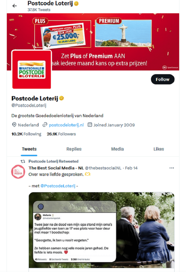 Nationale Postcode Loterij - Klantenservicecontact.nl